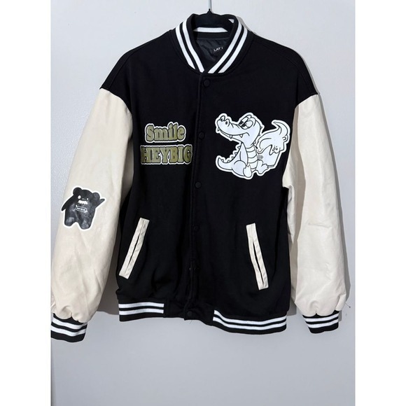 Jackets & Coats | Lay Low Varsity Jacket Smile Big Crocodile Streetwear ...